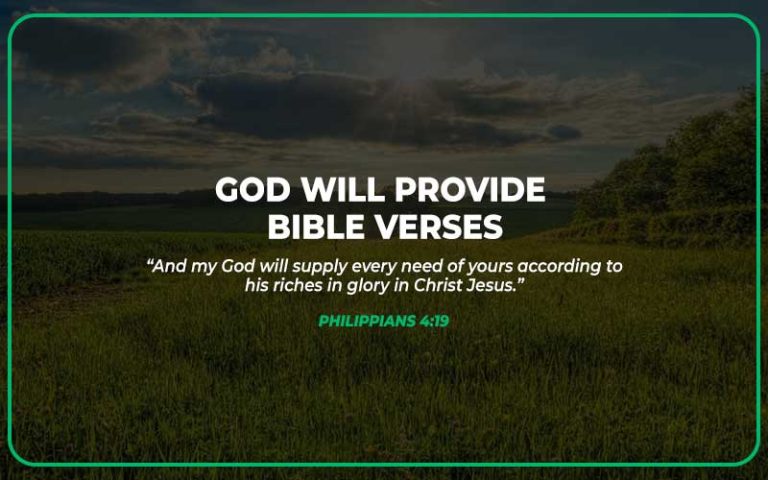 29 Encouraging God Will Provide Bible Verses - Scripture Savvy