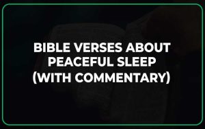 20 Best Bible Verses About Peaceful Sleep (With Commentary) - Scripture ...