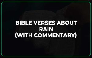 Top 25 Bible Verses About Rain (With Commentary) - Scripture Savvy