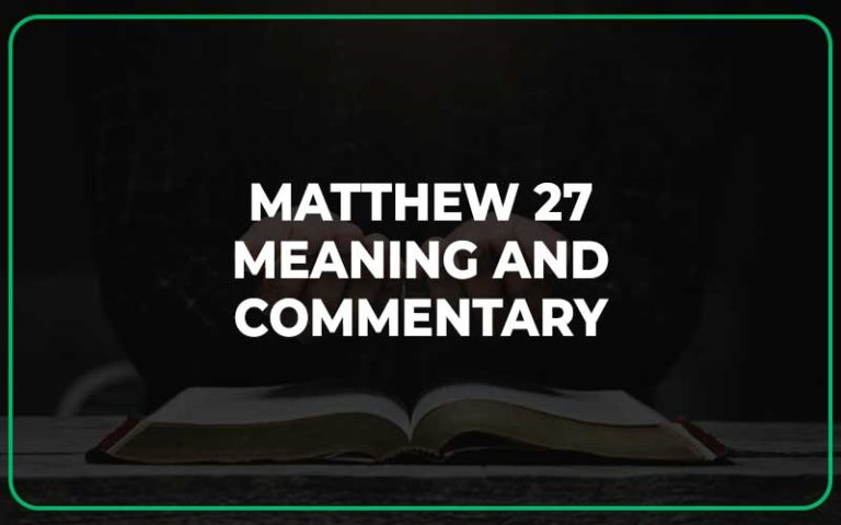 Matthew 27 Meaning and Commentary - Scripture Savvy